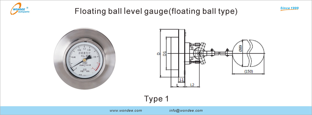 Floating Ball Level Gauge for Fuel Tanker Truck Parts - Buy Floating ...