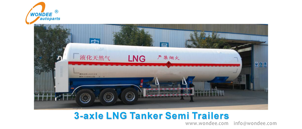3-axle LNG Tanker Semi Trailers for Liquid Natural GasTransportation ...