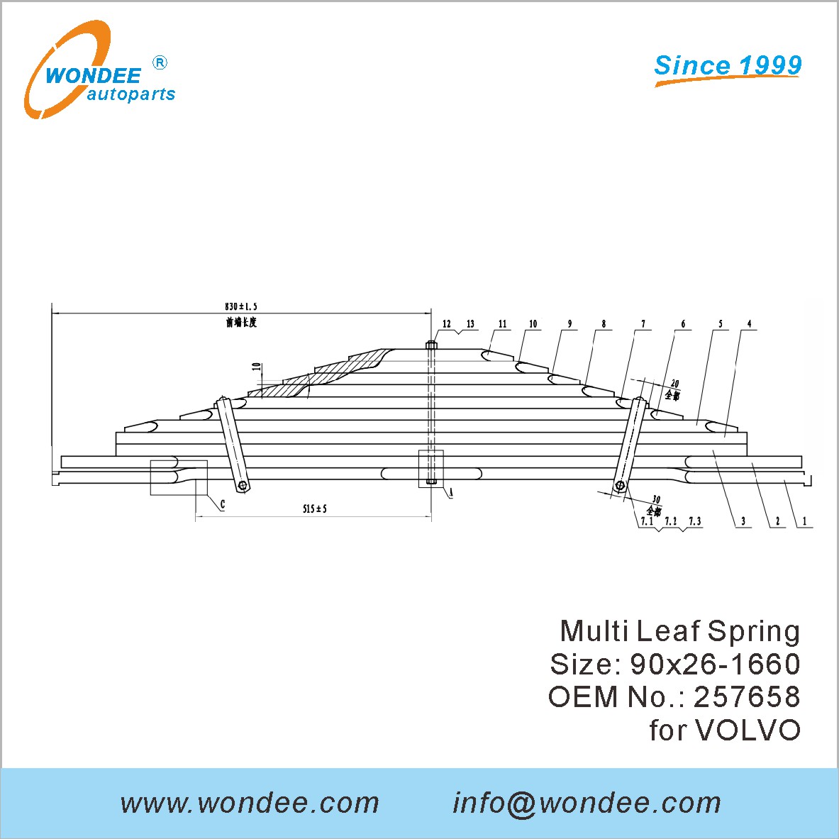 Different Type OEM Number Leaf Springs Air Linkers for Trailers ...