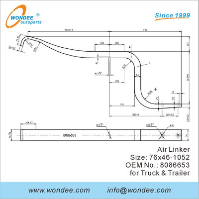 Different Type OEM Number Leaf Springs Air Linkers for Trailers ...