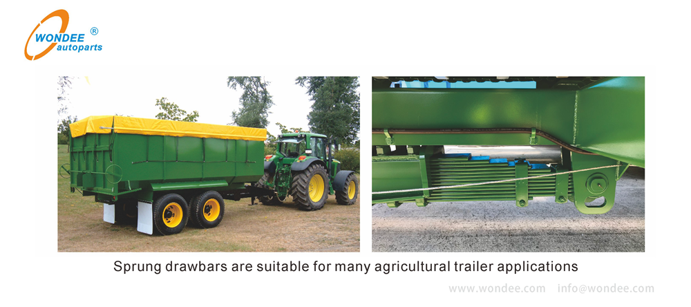 Spring Drawbar for Agricultural Trailer With120mm Wide And 14mm Section ...